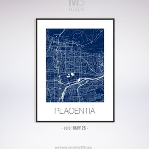 Placentia California Placentia CA Map Placentia Map - Etsy