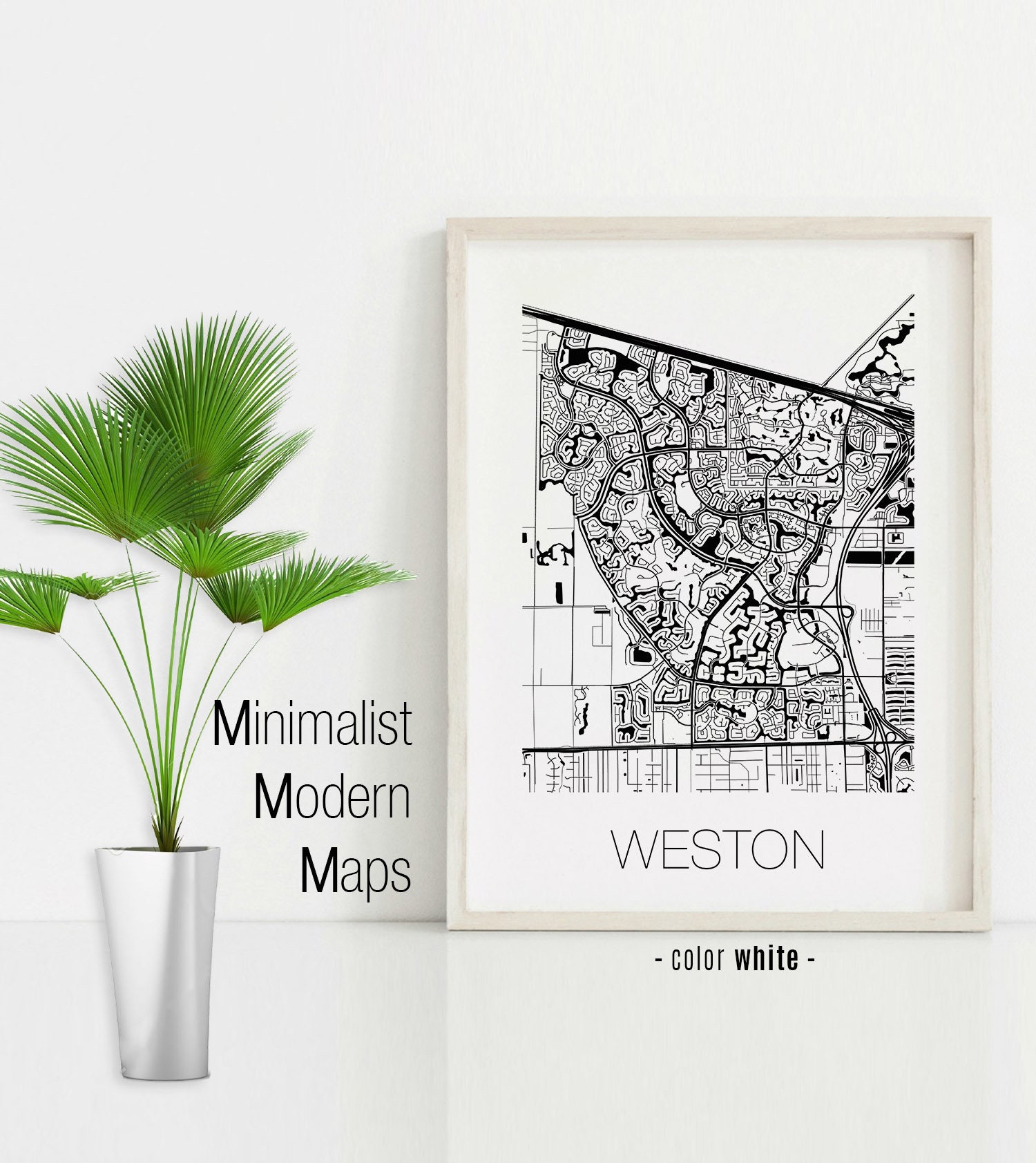 Weston Florida Weston FL Map Weston Map Weston Print | Etsy
