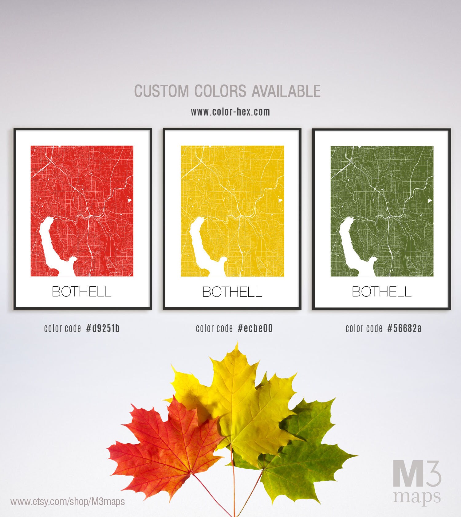 Bothell Washington Bothell WA Map Bothell Map Bothell - Etsy