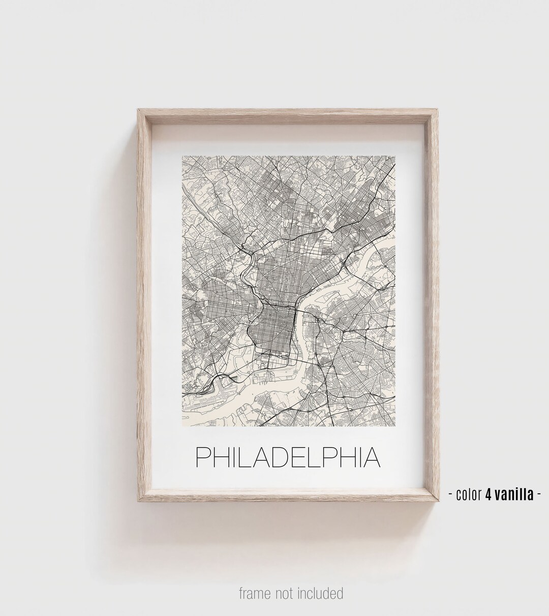 PHILADELPHIA PA City Map Poster, Philadelphia Pennsylvania Street Map ...