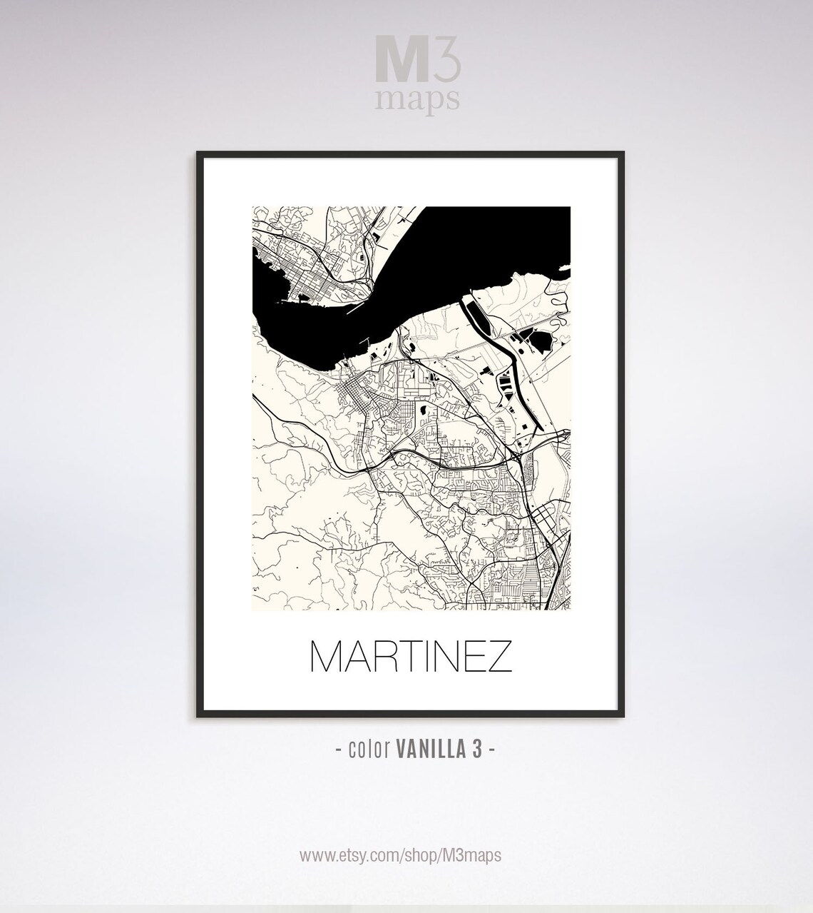 Martinez California Martinez CA map Martinez map Martinez | Etsy