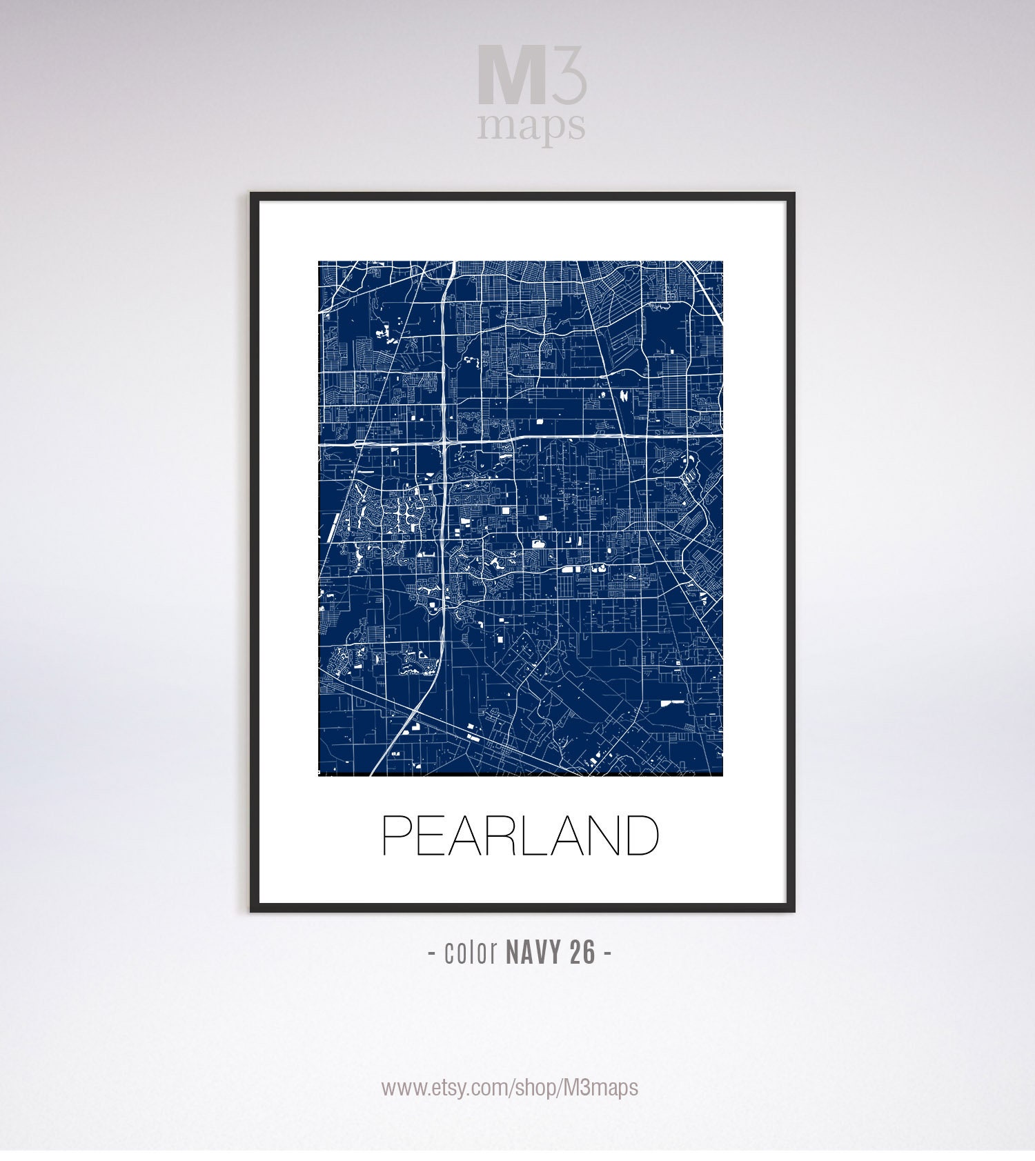 Pearland Texas Pearland TX map Pearland map Pearland print | Etsy