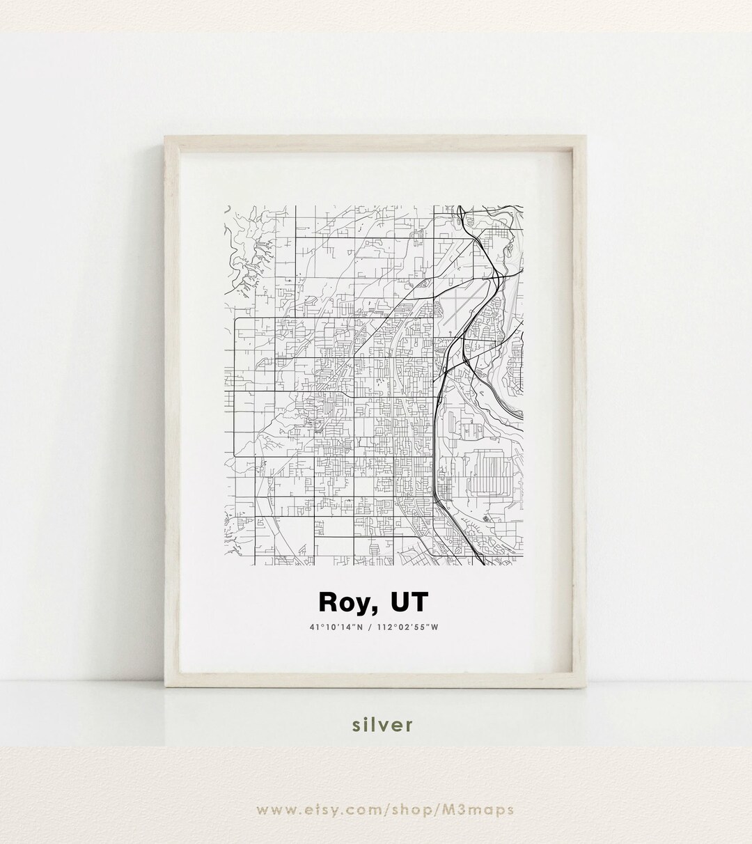 Roy UT City Map Print Poster Map of Roy Utah Print Poster - Etsy