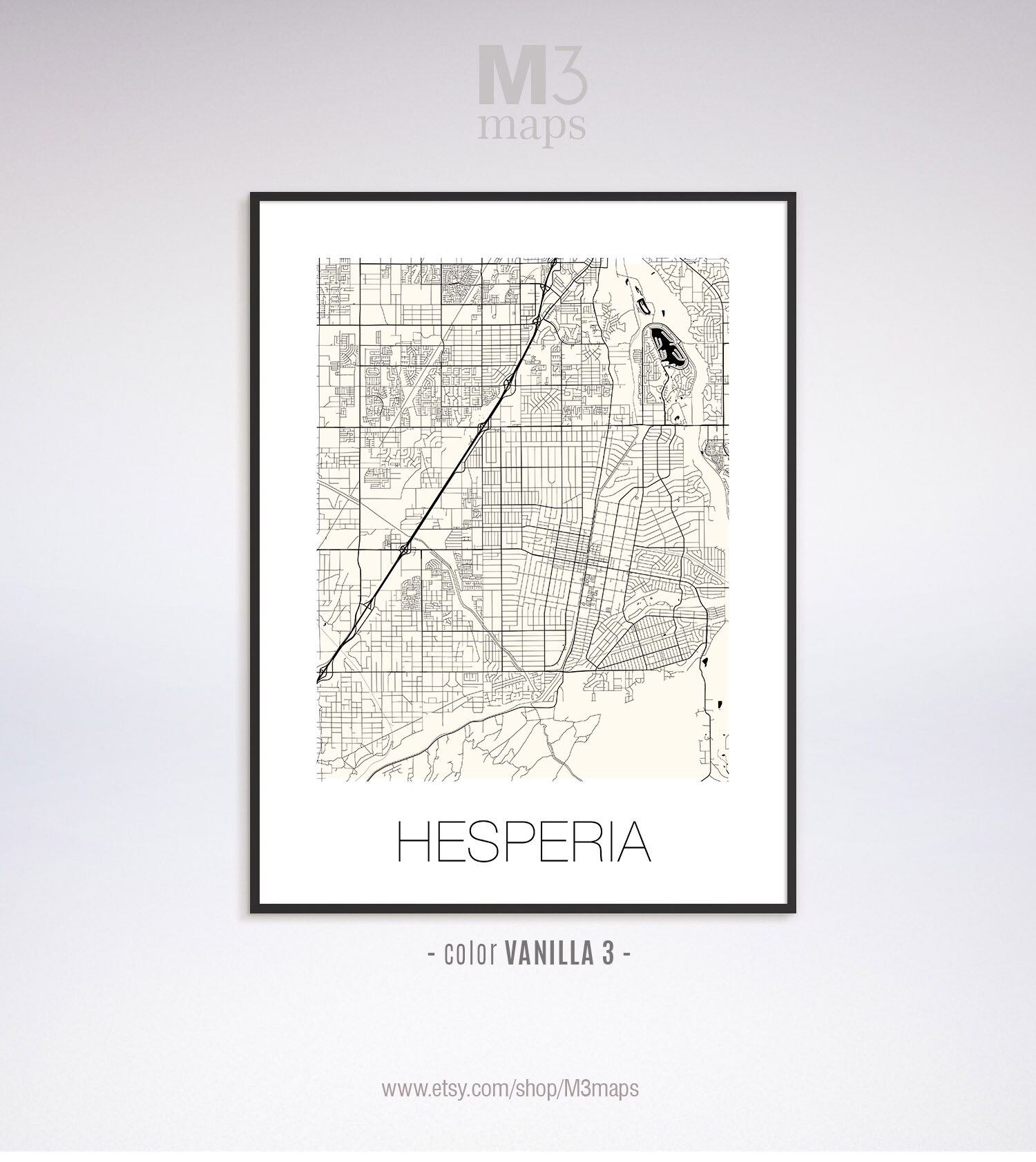 Hesperia California Hesperia CA Map Hesperia Map Hesperia - Etsy