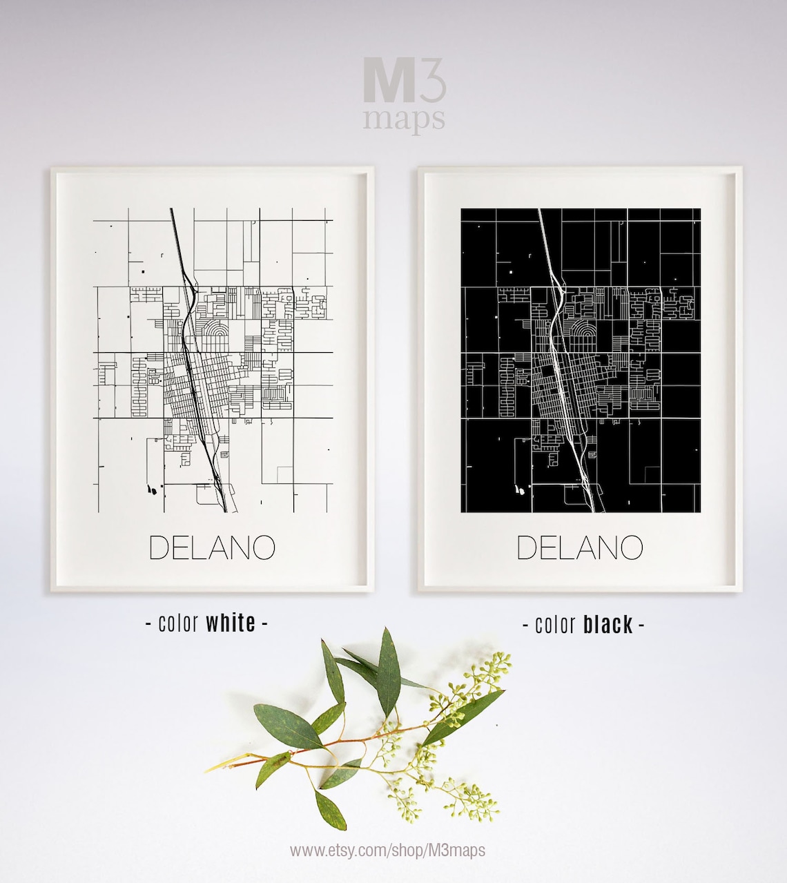 Delano California Delano CA Map Delano Map Delano Print - Etsy