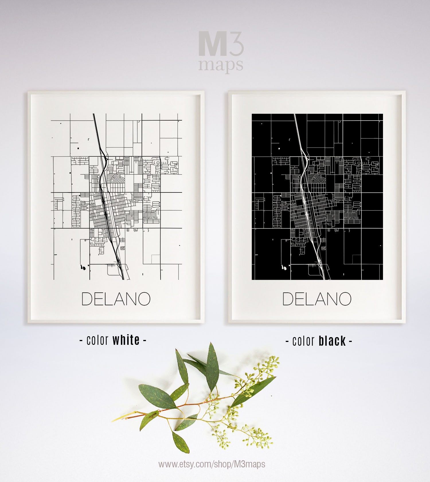Delano California Delano CA Map Delano Map Delano Print - Etsy