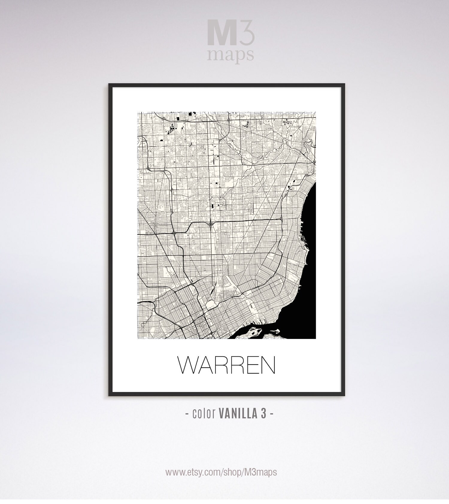 Warren Michigan County Map Around