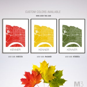 Kenner Louisiana Kenner LA Map Kenner Map Kenner Print - Etsy