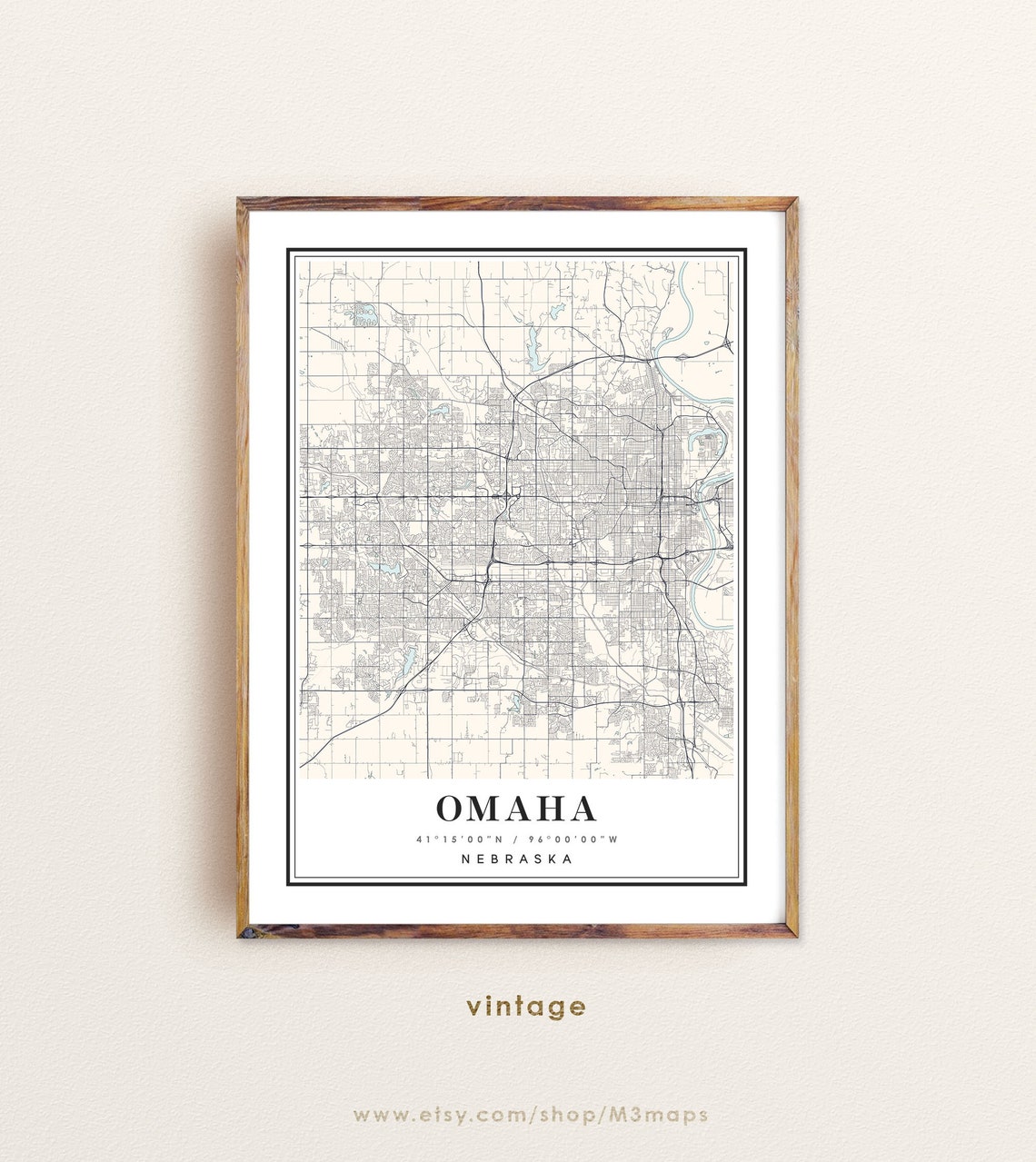 Omaha Nebraska Map Omaha NE Map Omaha City Map Omaha Print - Etsy