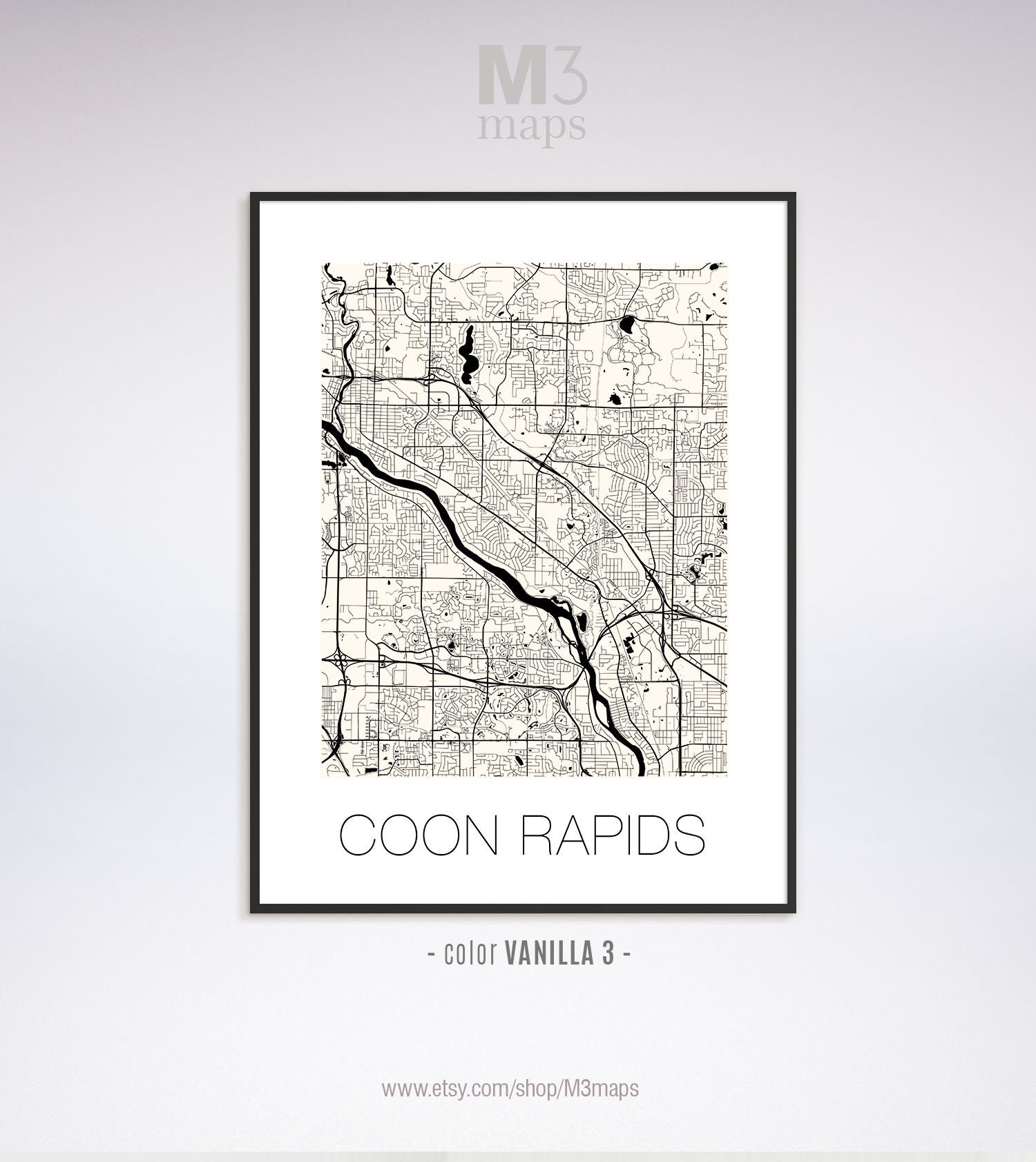 Coon Rapids Minnesota Coon Rapids MN Map Coon Rapids Map - Etsy