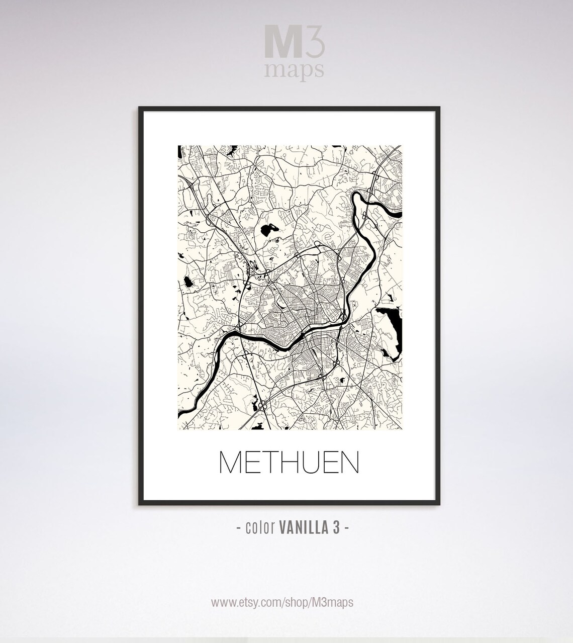 Methuen Massachusetts Methuen MA Map Methuen Map Methuen - Etsy