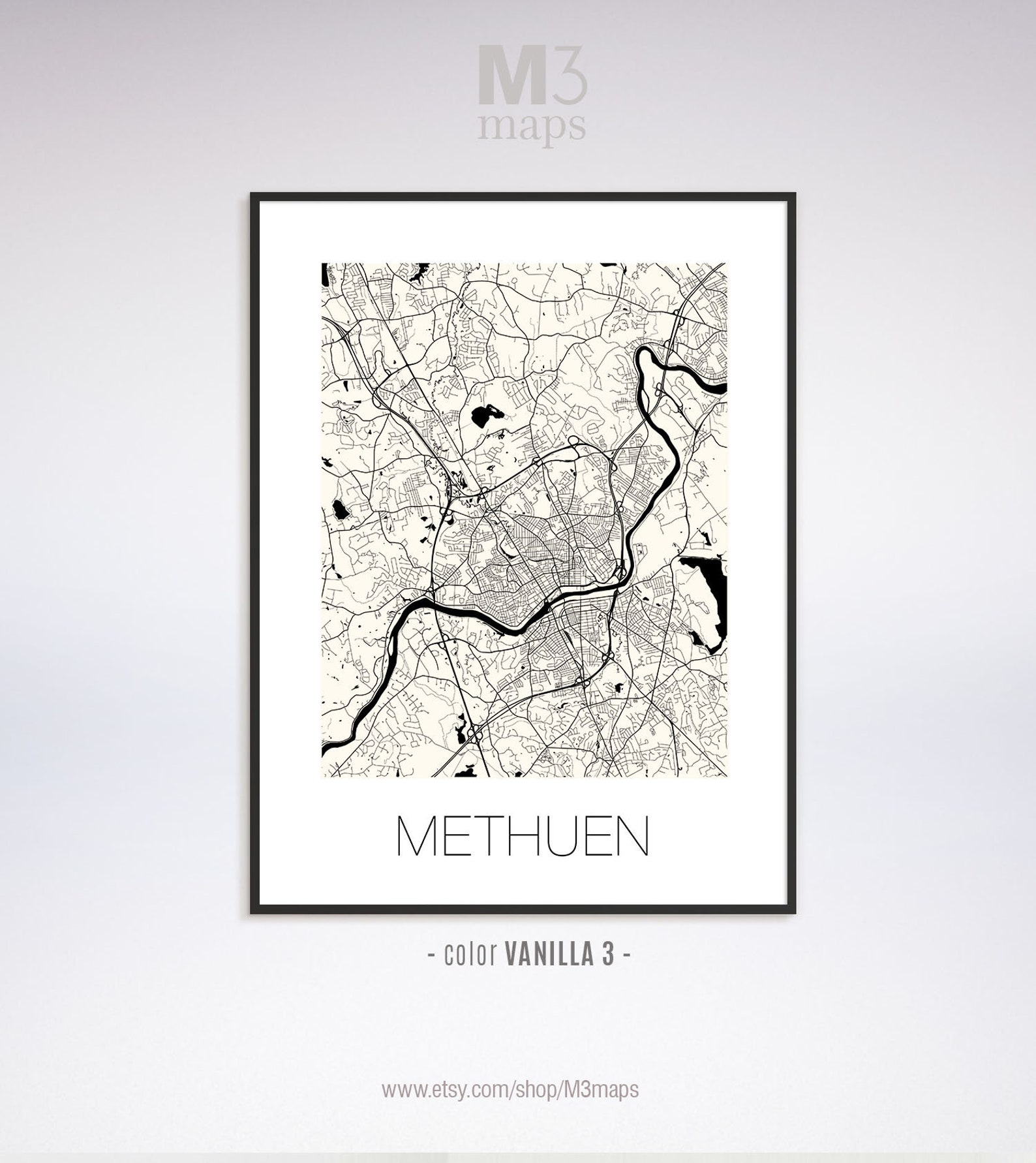 Methuen Massachusetts Methuen MA Map Methuen Map Methuen - Etsy