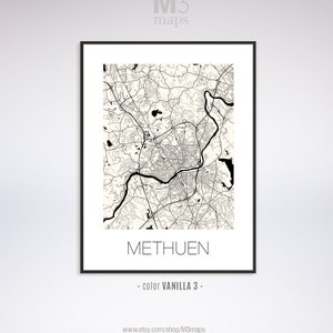 Methuen Massachusetts Methuen MA Map Methuen Map Methuen - Etsy