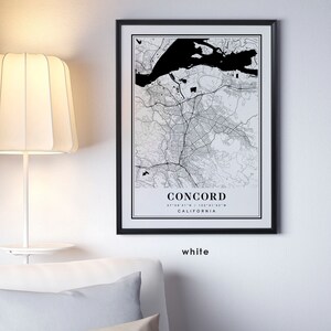 Concord California Map, Concord CA Map, Concord City Map, Concord Print ...