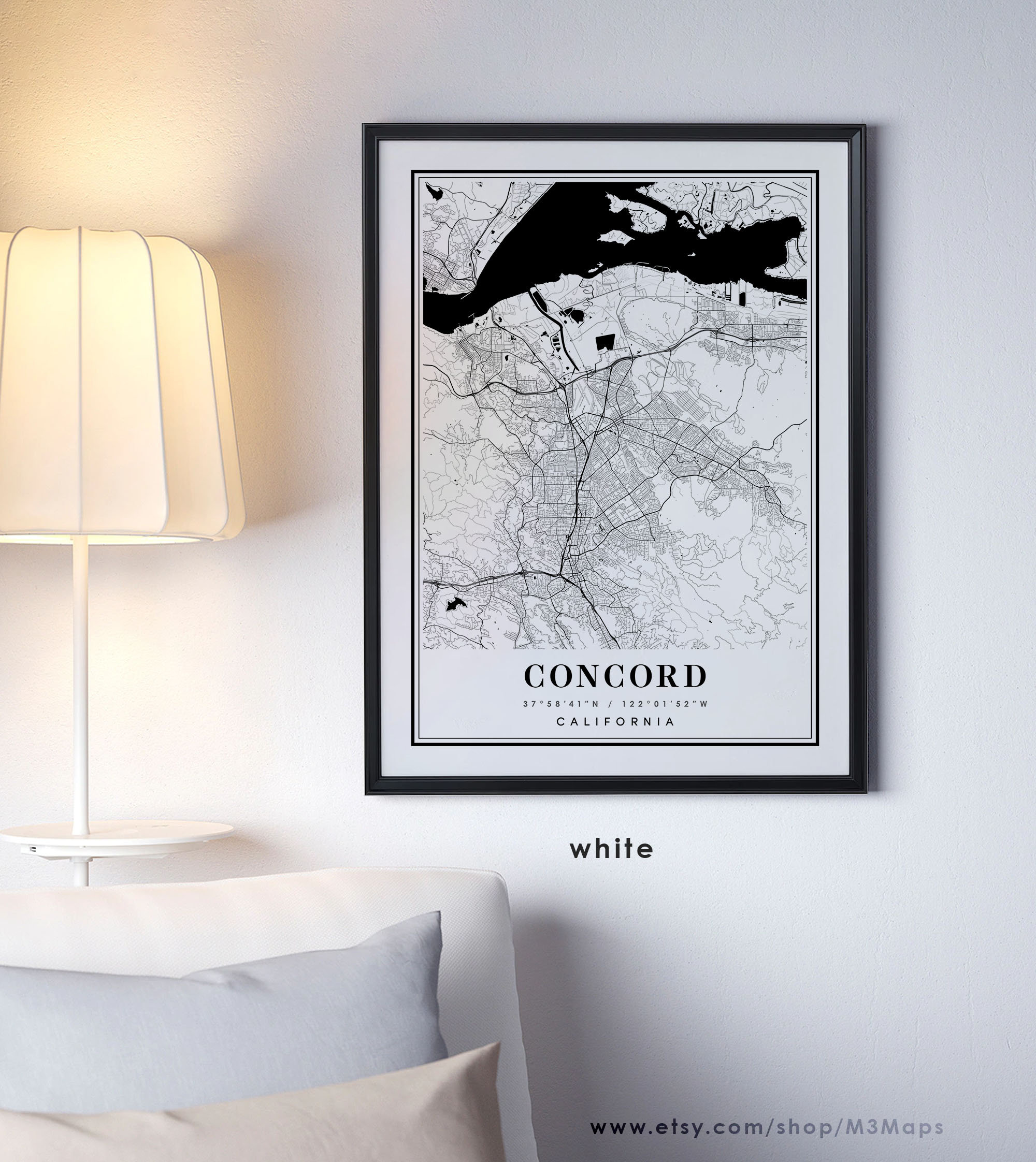 Concord California Map Concord CA Map Concord City Map - Etsy