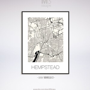 Hempstead New York Hempstead NY Map Hempstead Map Hempstead - Etsy