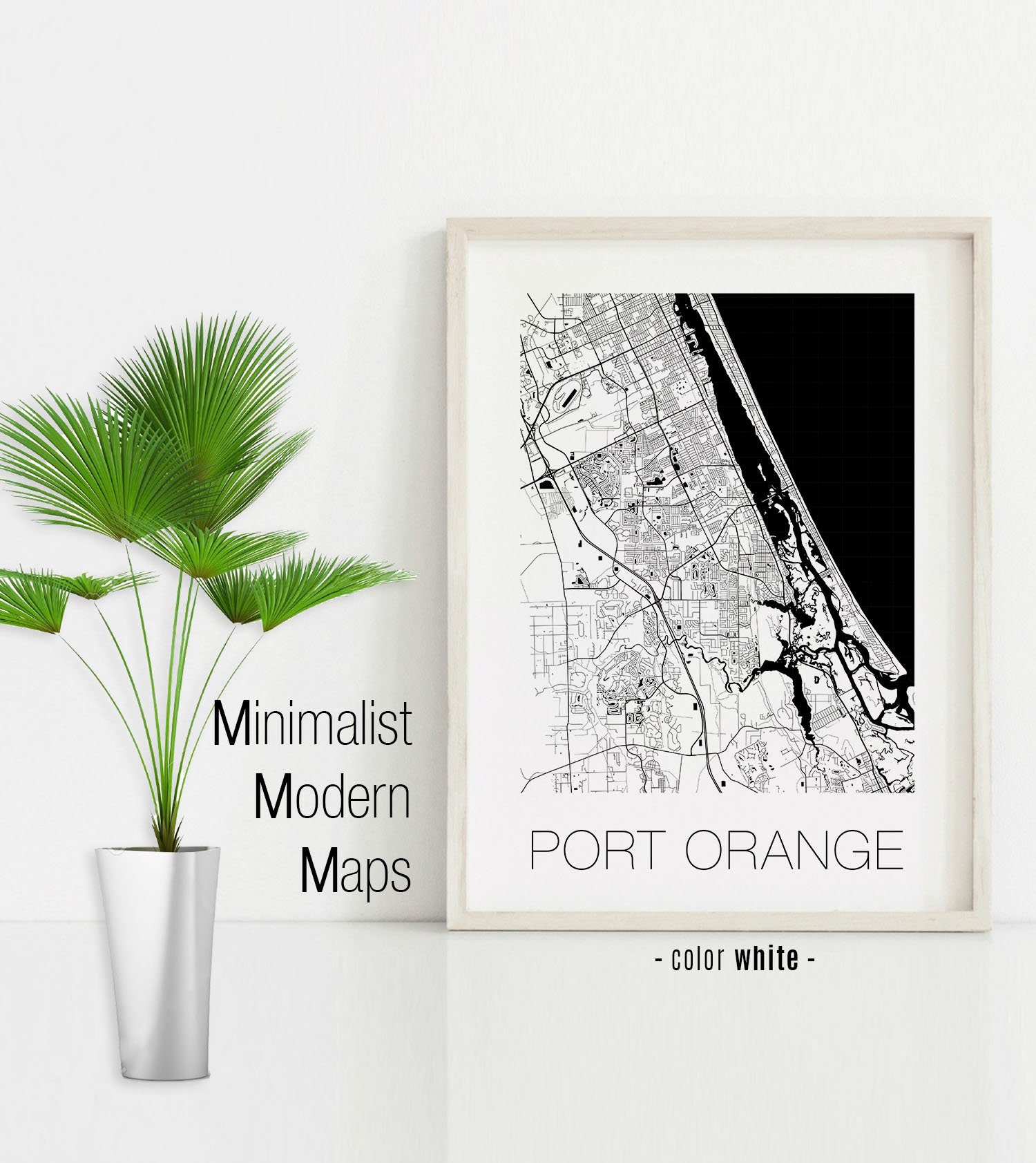 Port Orange Florida Port Orange FL map Port Orange map Port | Etsy