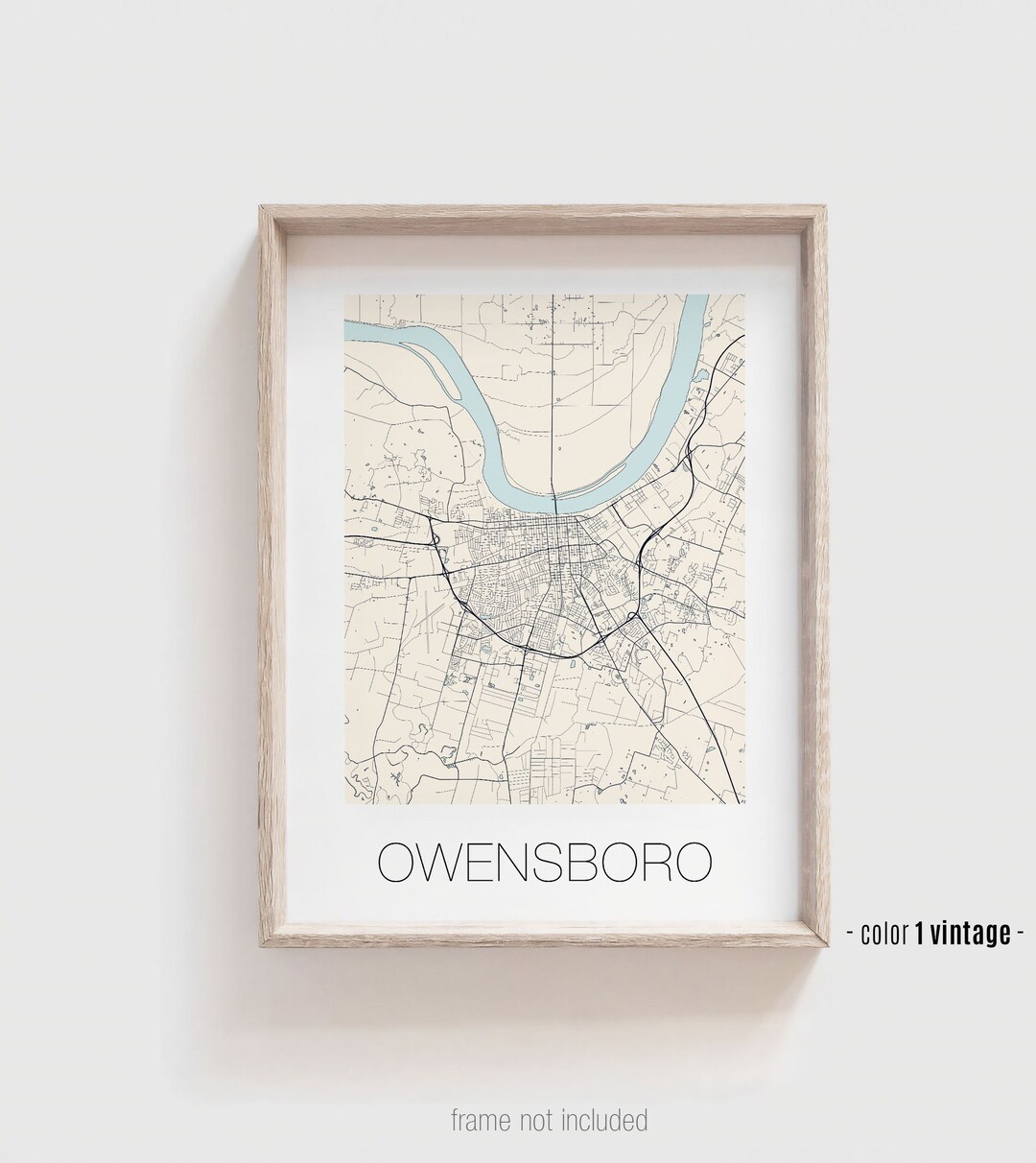 OWENSBORO KY City Map Poster, Owensboro Kentucky Street Map Print ...