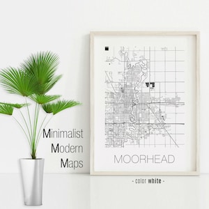 Moorhead Minnesota Moorhead MN Map Moorhead Map Moorhead - Etsy