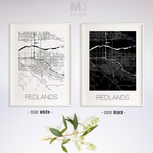 Redlands California, Redlands CA Map, Redlands Map, Redlands Print ...