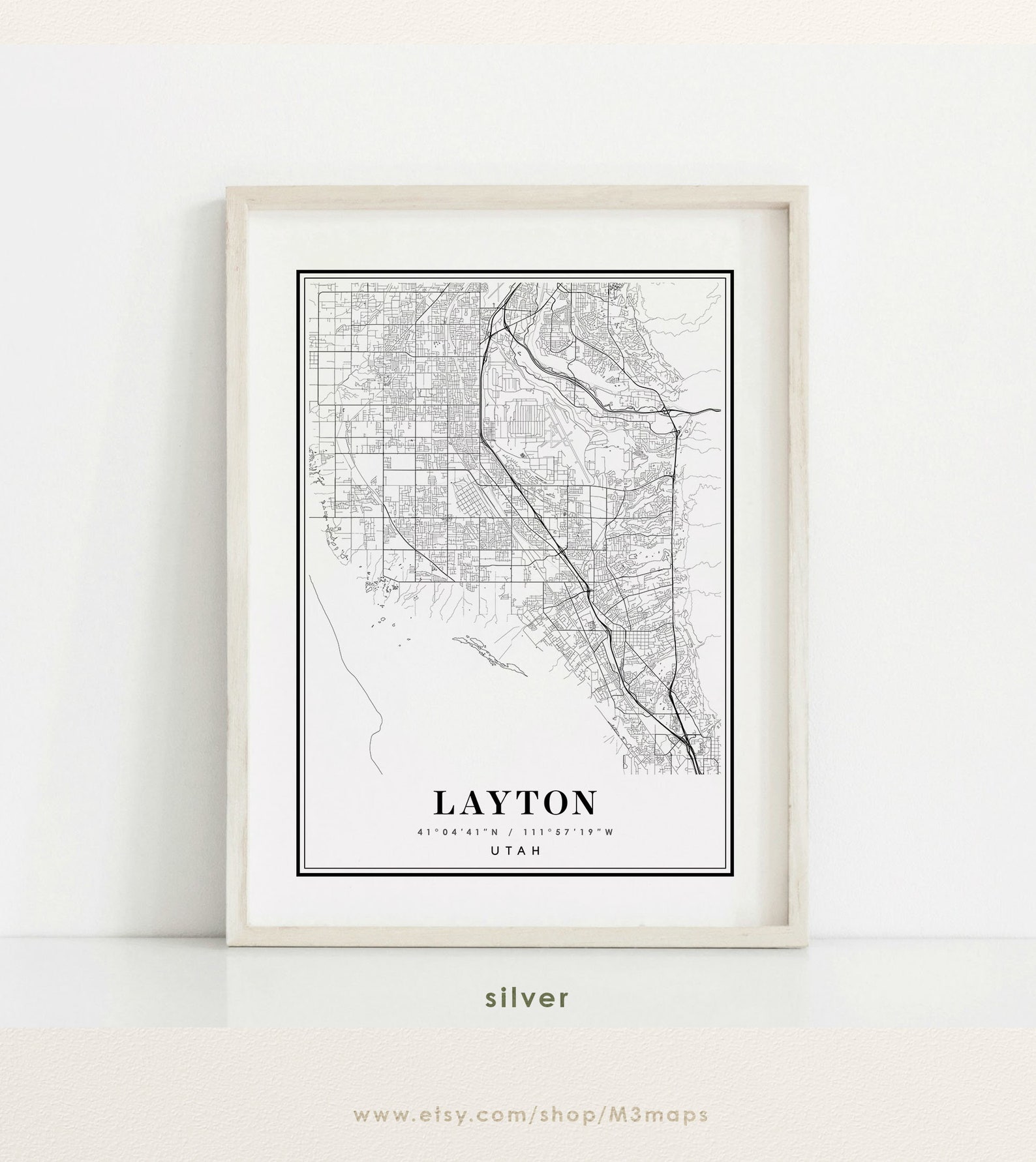 Layton Utah Map Layton UT Map Layton City Map Layton Print | Etsy
