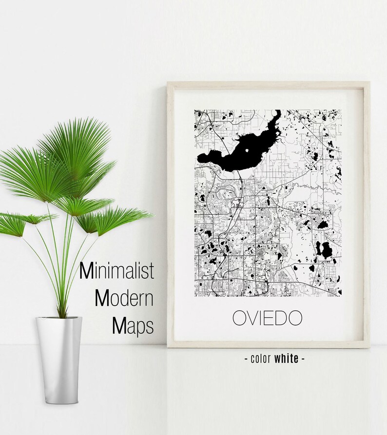 Oviedo Florida Oviedo FL Map Oviedo Map Oviedo Print - Etsy