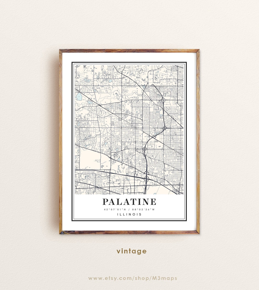 Palatine Illinois Map, Palatine IL Map, Palatine City Map, Palatine ...