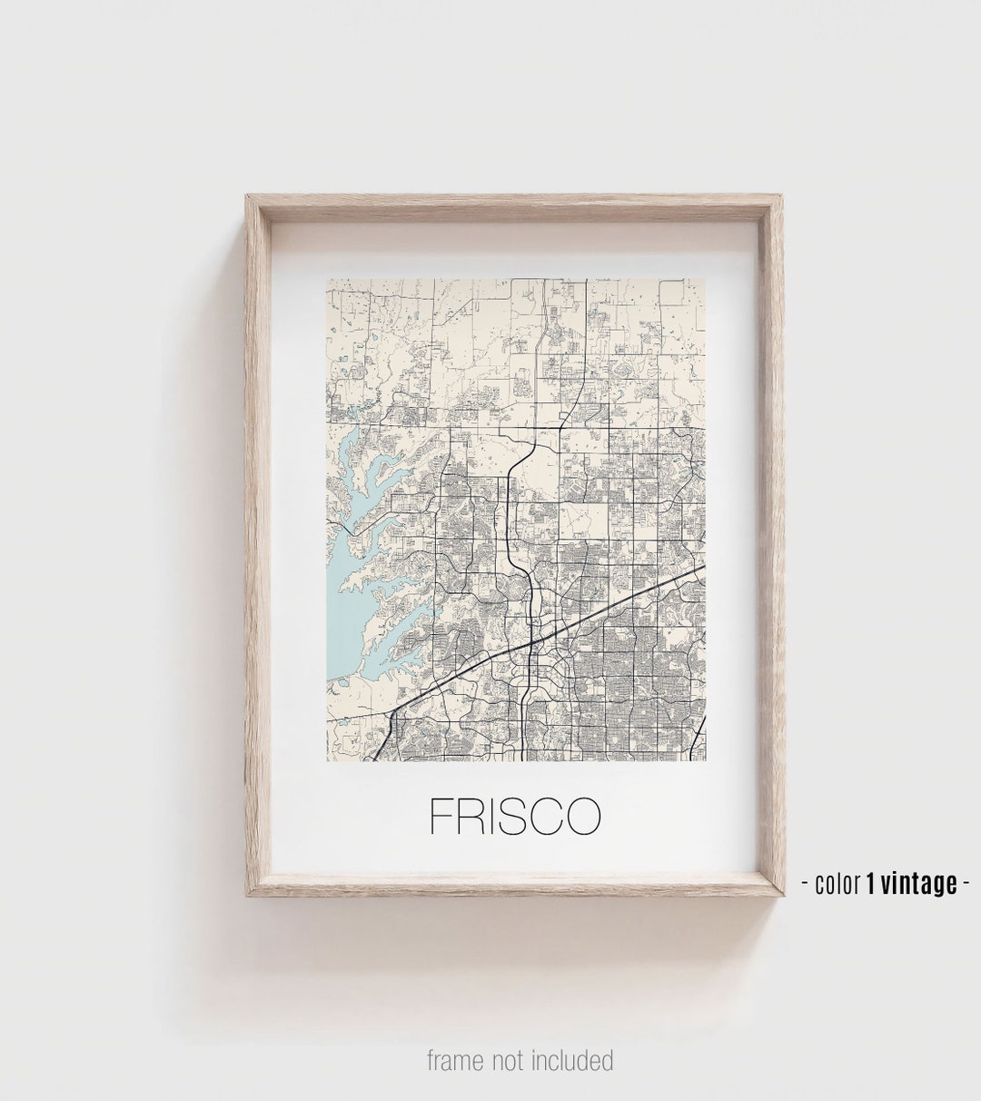 FRISCO TX City Map Poster, Frisco Texas Street Map Print Personalized ...
