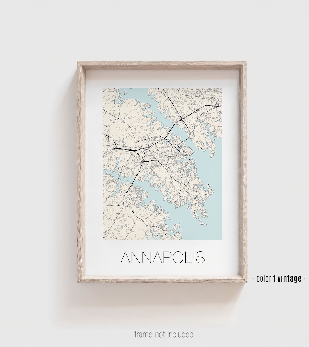 ANNAPOLIS MD City Map Poster, Annapolis Maryland Street Map Print ...