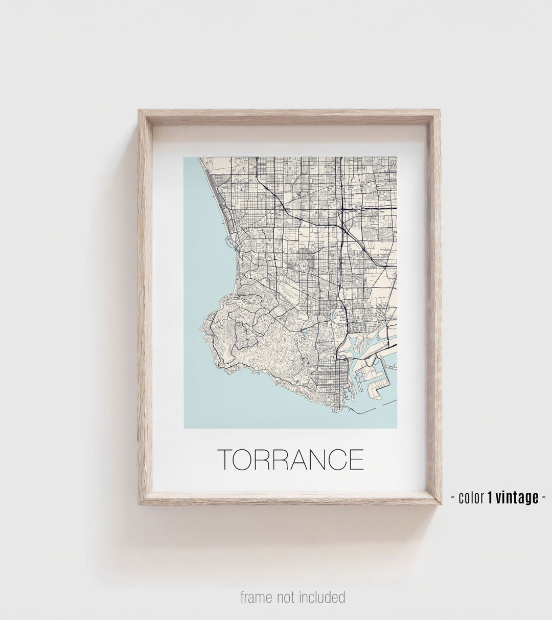 TORRANCE CA City Map Poster, Torrance California Street Map Print ...