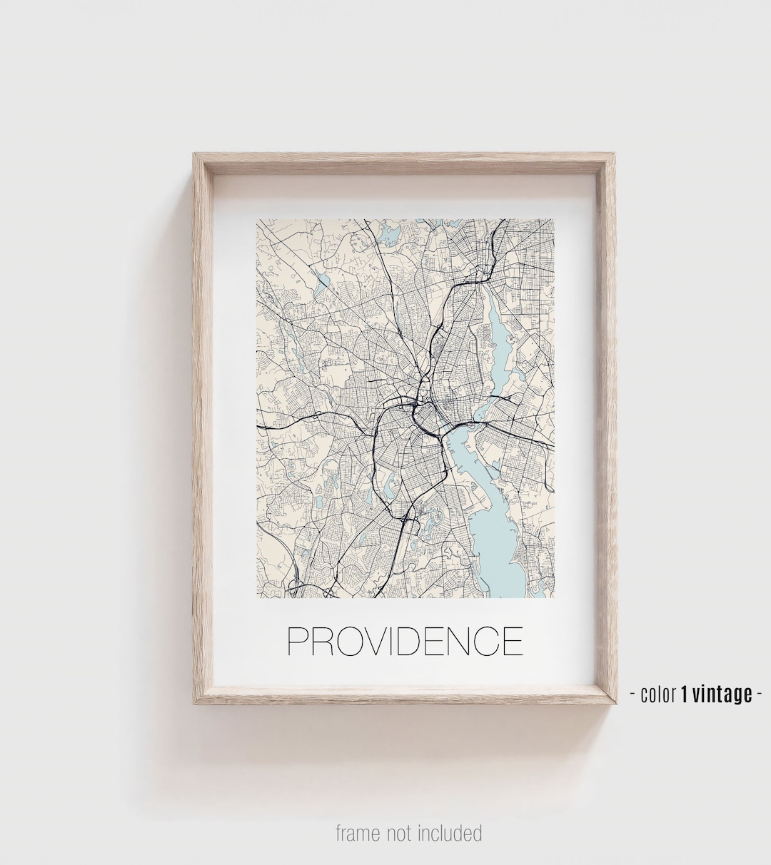 PROVIDENCE RI City Map Poster, Providence Rhode Island Street Map Print ...