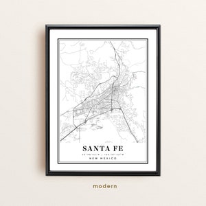 Santa Fe New Mexico Map, Santa Fe NM Map, Santa Fe City Map, Santa Fe ...