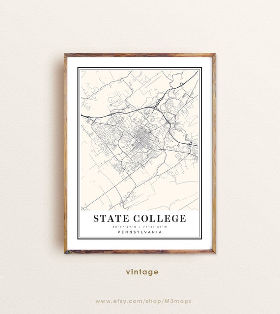 Other Cities Map State College Pennsylvania American College Towns: