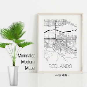Redlands California, Redlands CA Map, Redlands Map, Redlands Print ...