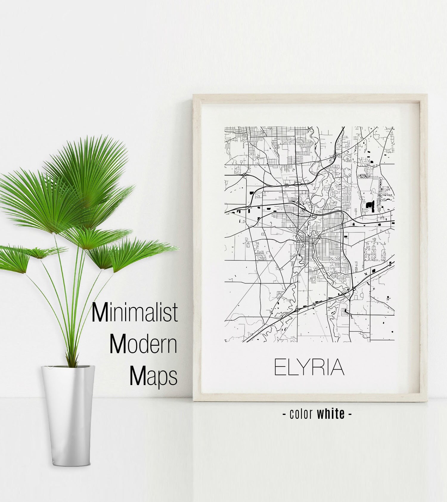 Elyria Ohio Elyria OH Map Elyria Map Elyria Print Elyria - Etsy