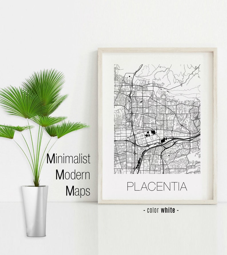 Placentia California Placentia CA Map Placentia Map | Etsy