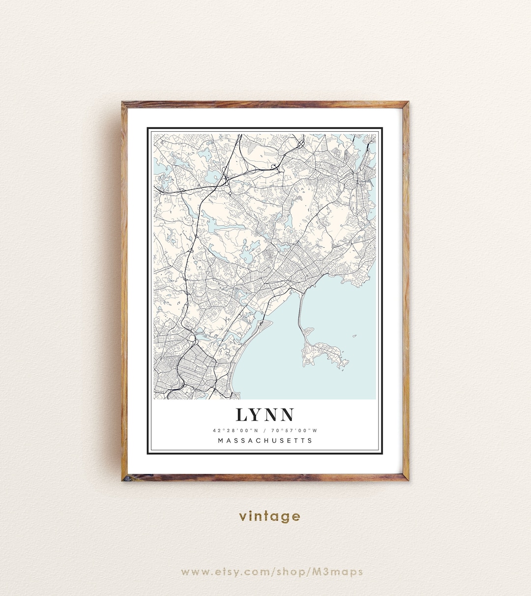 Lynn Massachusetts Map, Lynn MA Map, Lynn City Map, Lynn Print, Lynn ...