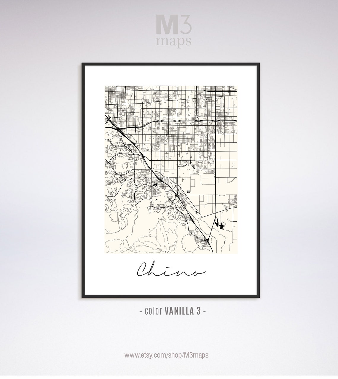 Chino Minimalist Chino Map Chino Map Print Chino City Map - Etsy