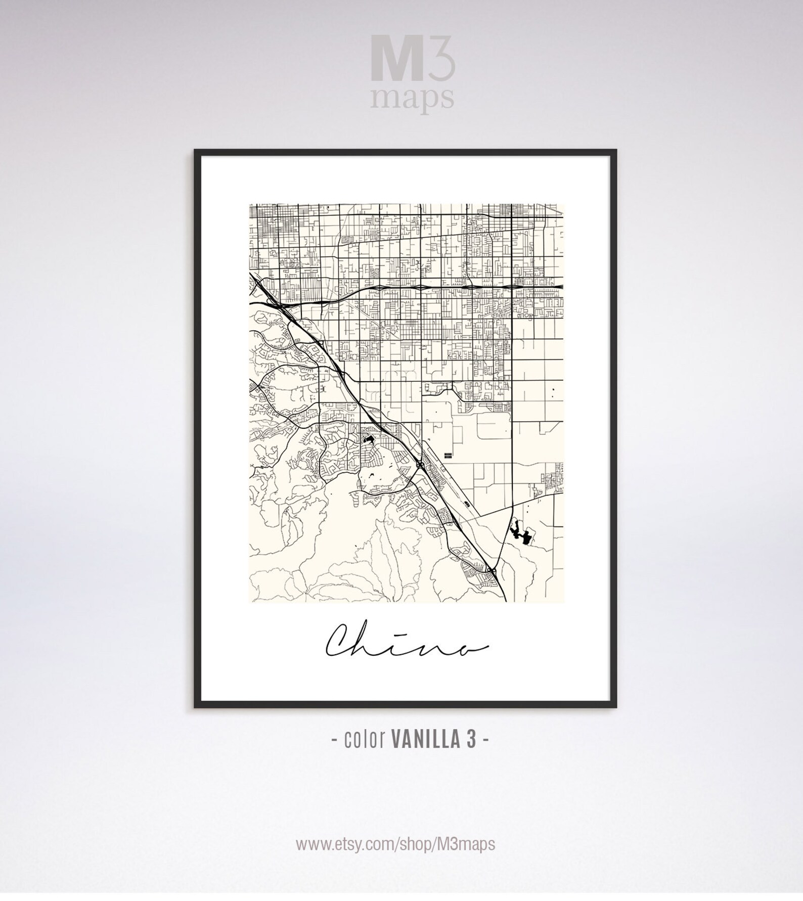 Chino Minimalist Chino Map Chino Map Print Chino City Map - Etsy