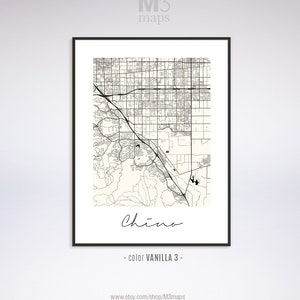 Chino Minimalist Chino Map Chino Map Print Chino City Map | Etsy