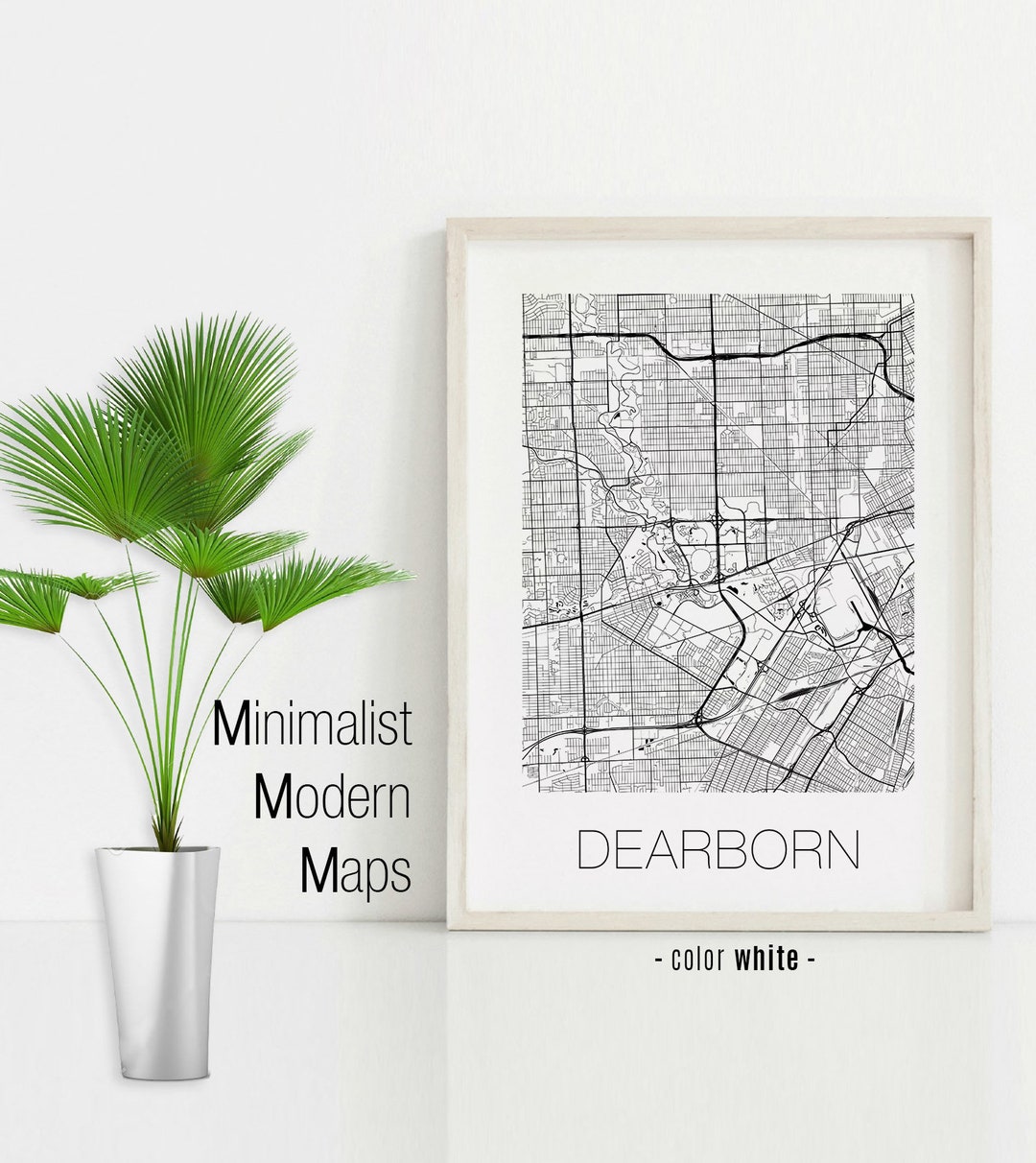 Dearborn Michigan Dearborn MI Map Dearborn Map Dearborn - Etsy