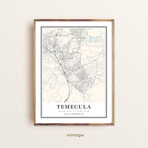 Temecula California Map Art Print: Custom City Map - Etsy