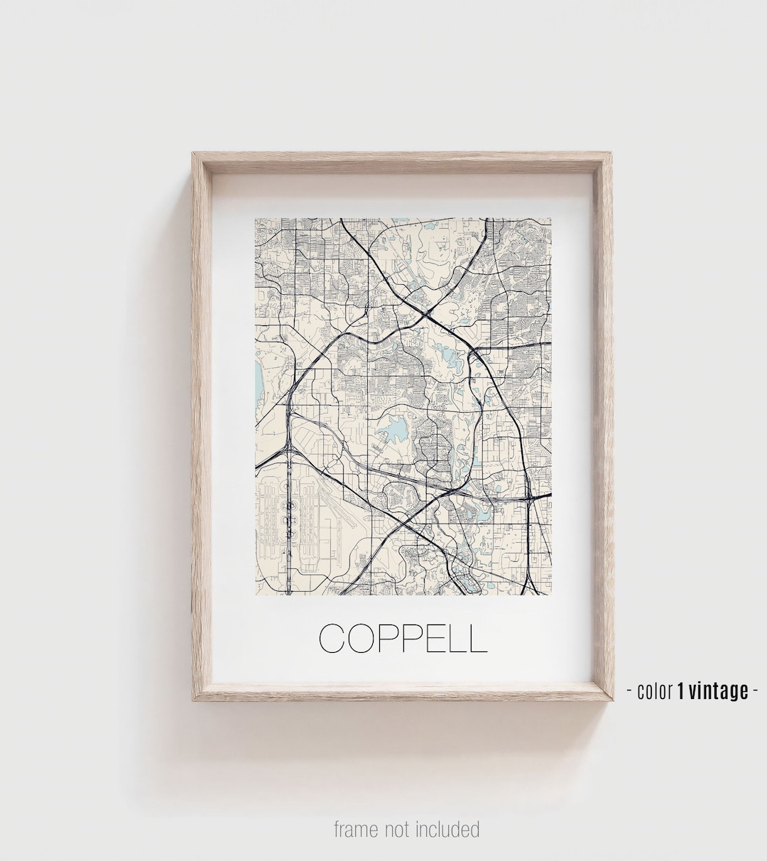COPPELL TX City Map Poster, Coppell Texas Street Map Print Personalized ...