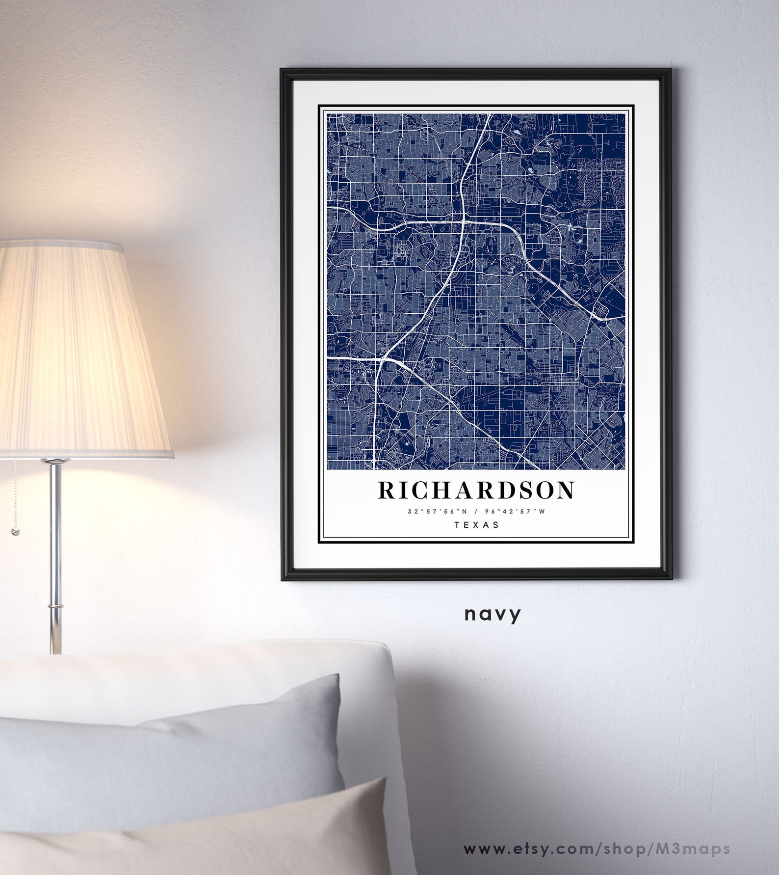Richardson Texas Map Richardson TX Map Richardson City Map | Etsy