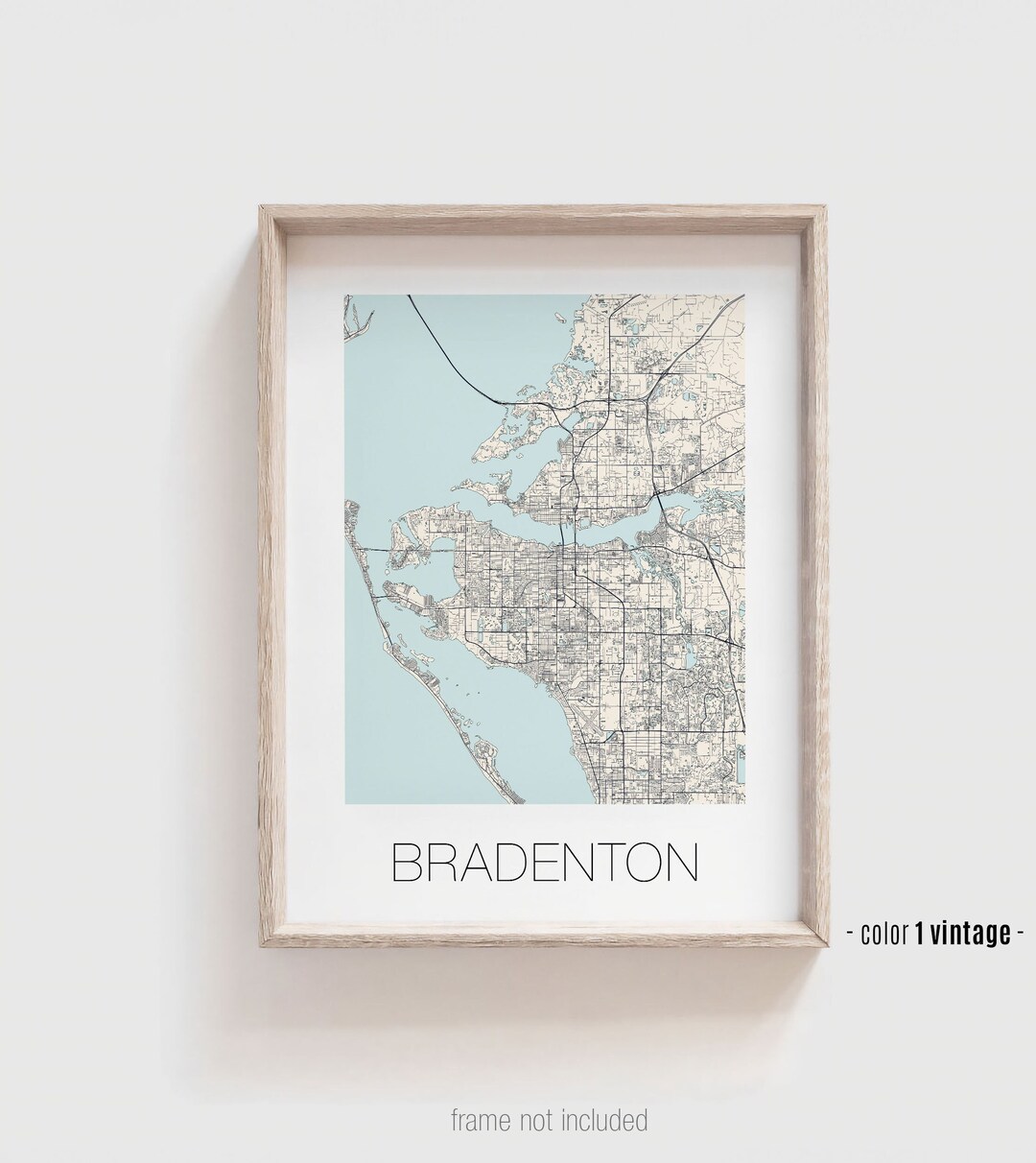 BRADENTON FL City Map Poster, Bradenton Florida Street Map Print ...