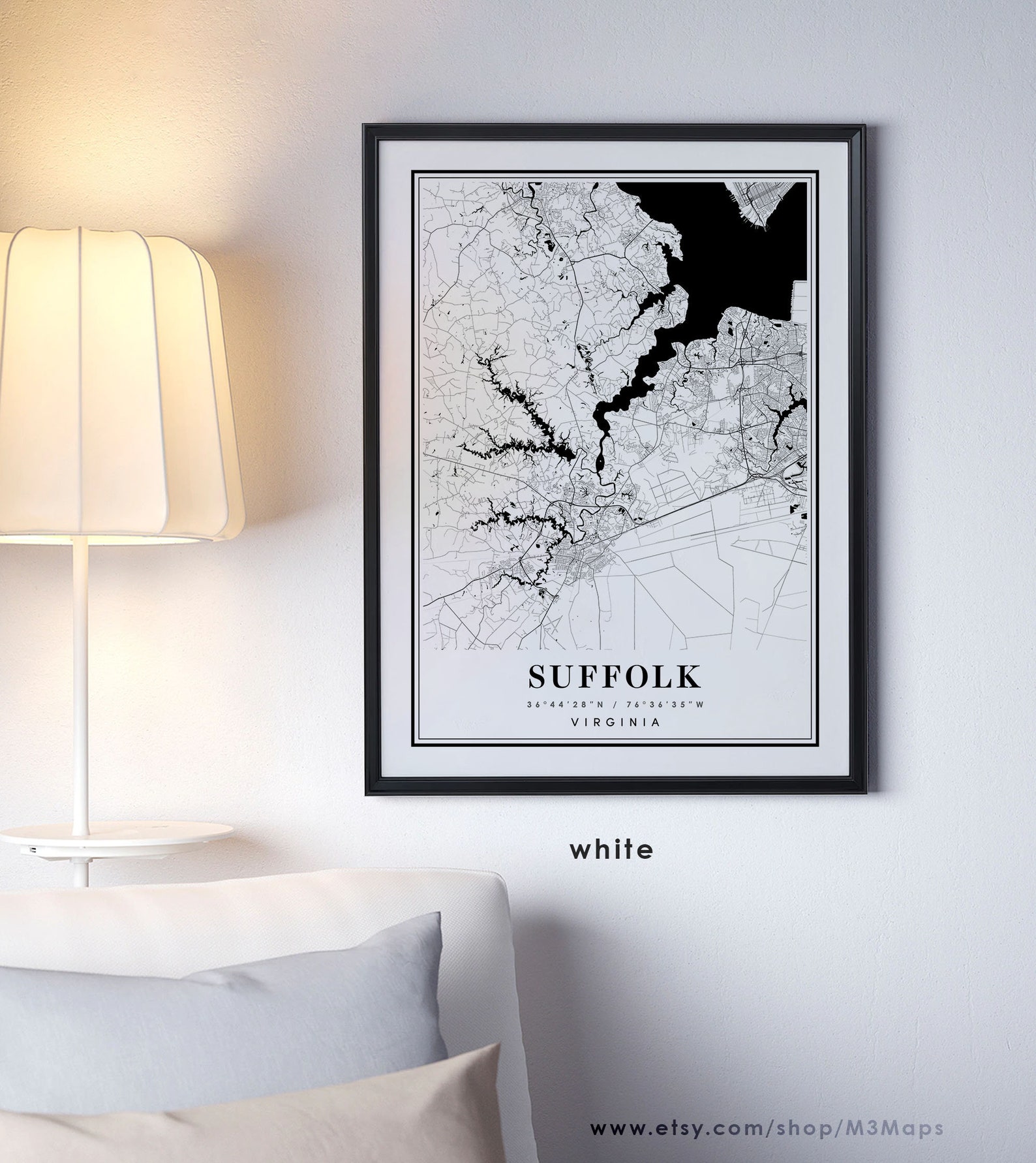 Suffolk Virginia Map Suffolk VA Map Suffolk City Map - Etsy