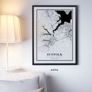 Suffolk Virginia Map, Suffolk VA Map, Suffolk City Map, Suffolk Print ...