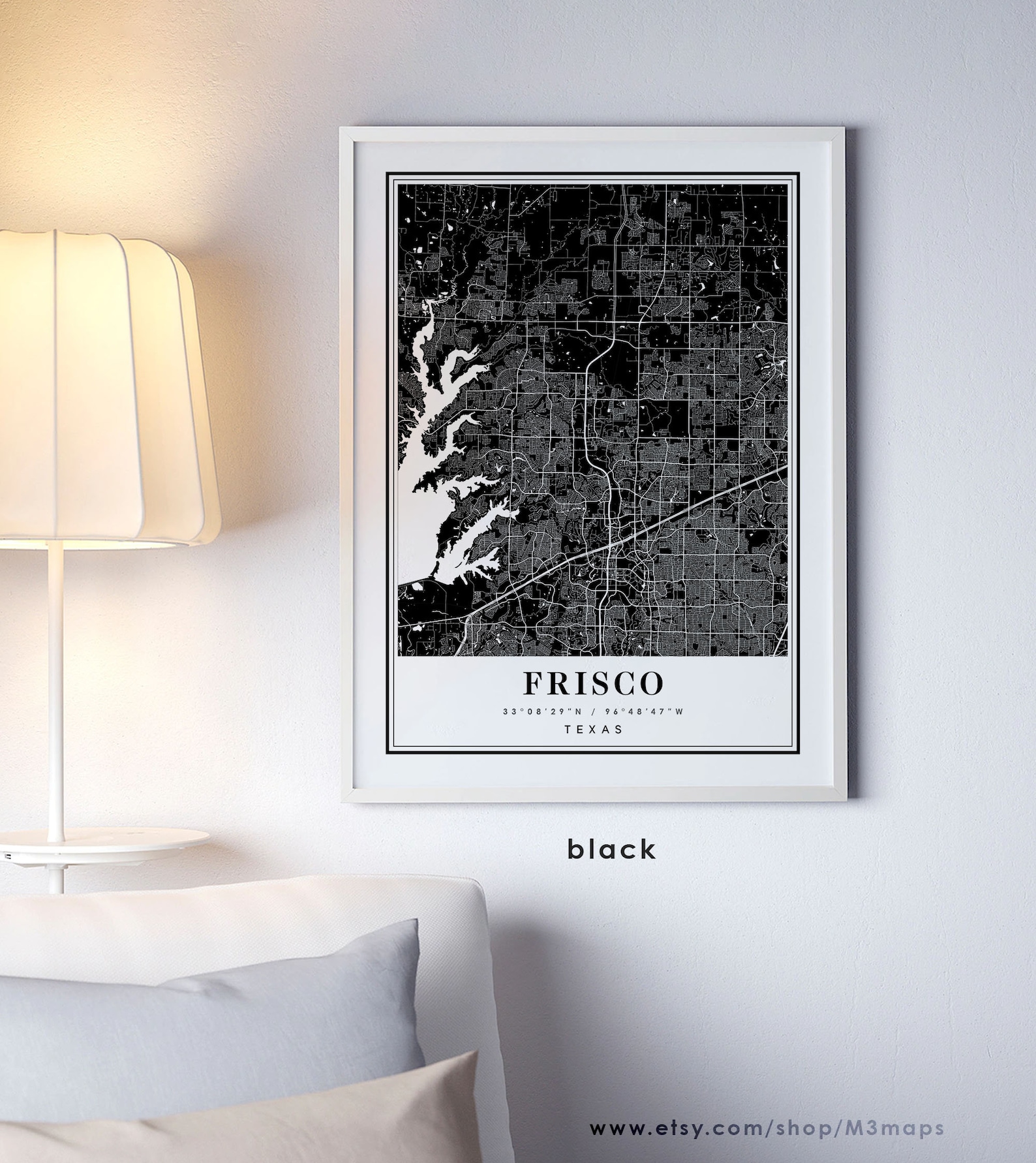 Frisco Texas Map Frisco TX Map Frisco City Map Frisco - Etsy