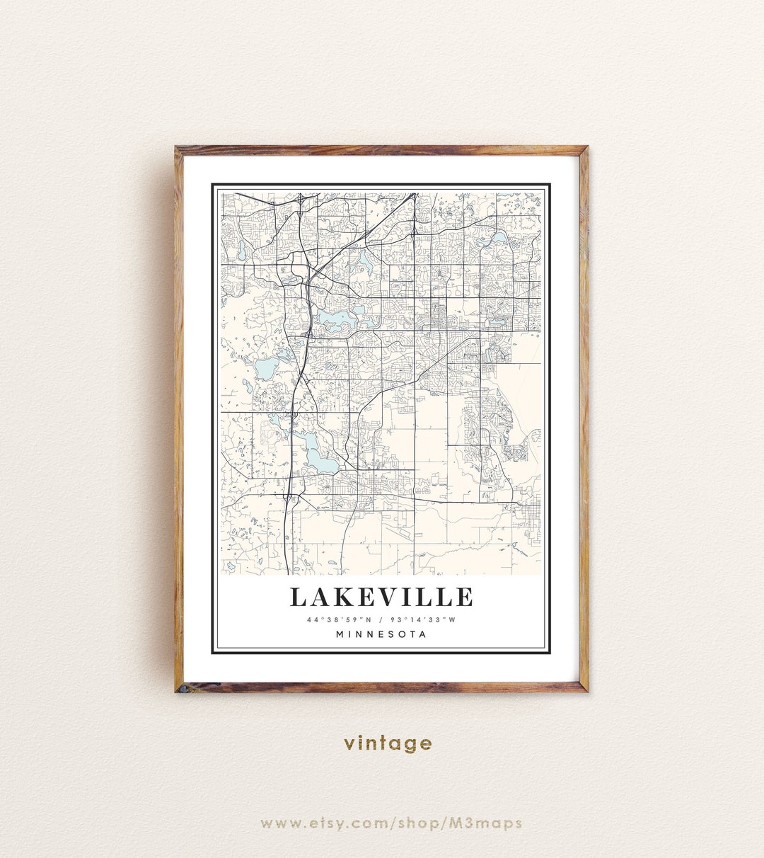 Lakeville Minnesota Map, Lakeville MN Map, Lakeville City Map, Lakeville Print, Lakeville Poster ...