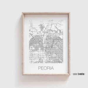 PEORIA AZ City Map Poster, Peoria Arizona Street Map Print Personalized ...